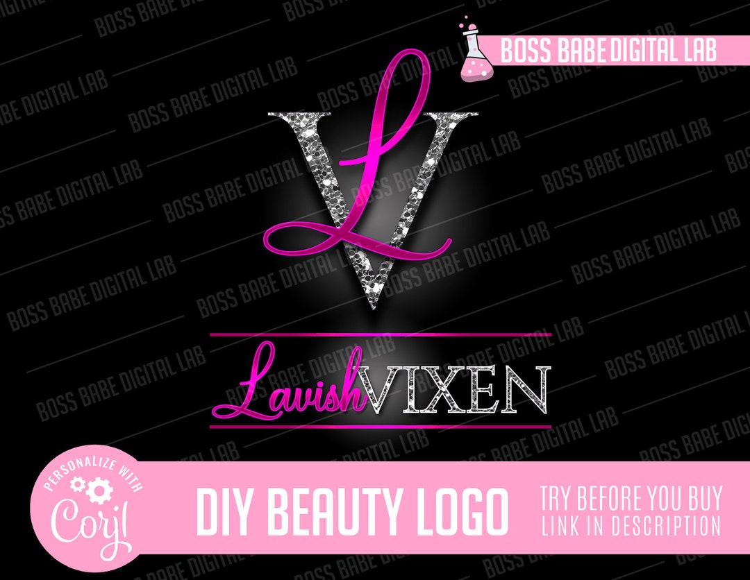 DIY Edit Yourself Beauty Logo Hair Logo Cosmetics Logo Design Salon ...