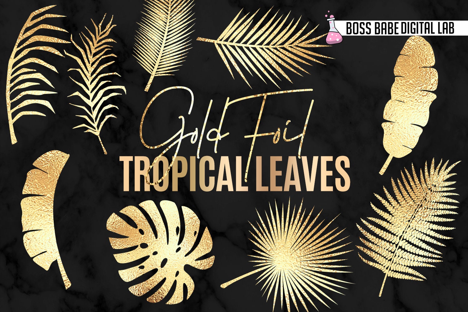 Tropical Leaves Leaf Clipart Tropical Clip Arttropical | Etsy