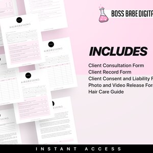 Hair Stylist Forms, Editable Hair Consent Templates, Hair Stylist ...