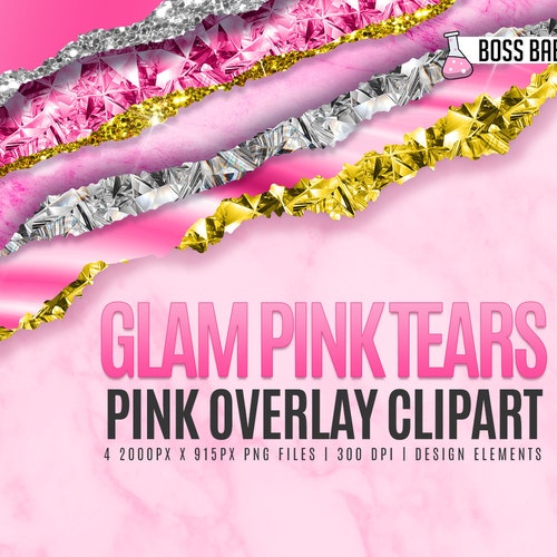 Glam Gold Tears Clipart Glitter Gold Tear Borders Clipart - Etsy