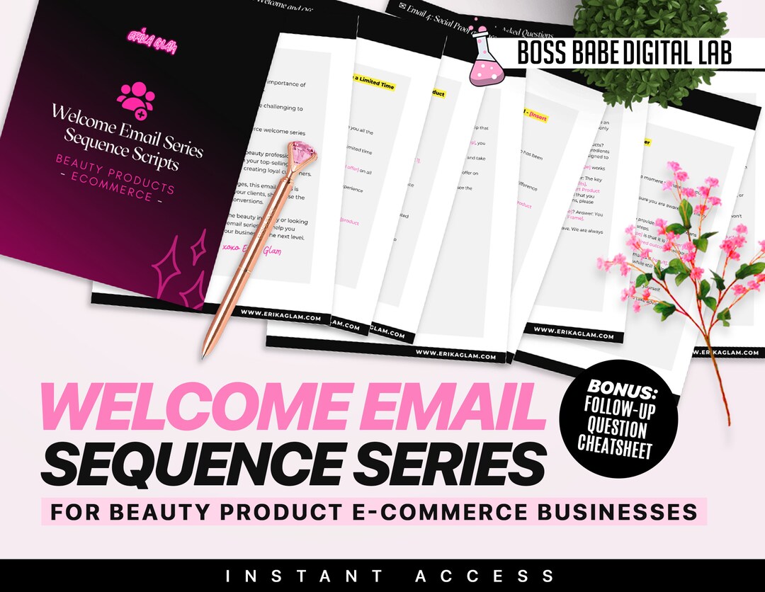 Welcome Email Sequence Template for Beauty Product E-commerce Business ...