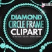 Glam Diamond Circle Frame Clipart, Diamond Design Elements, Diamond ...