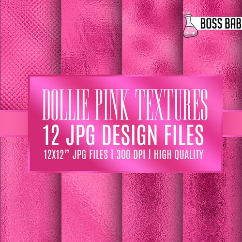 Hot Pink Metallic Foil Textures Hot Pink Foil Digital Paper | Etsy