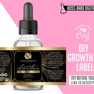 Hair Growth Oil Label Design, Do It Yourself Growth Oil Label Design ...
