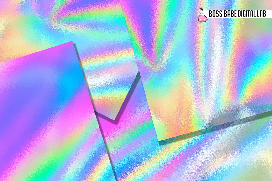 Hologram Foil Textures Foil Digital Paper Hologram Foil - Etsy