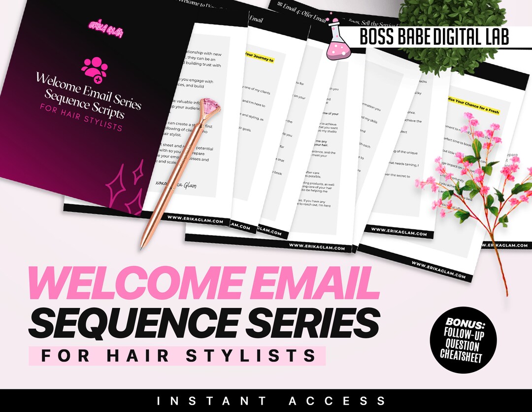 Welcome Email Sequence Template for Hair Stylists, Welcome Email Swipe ...