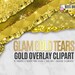 Glam Tears Clipart Bundle, Glitter Tear Borders Clipart Bundle, Glitter ...