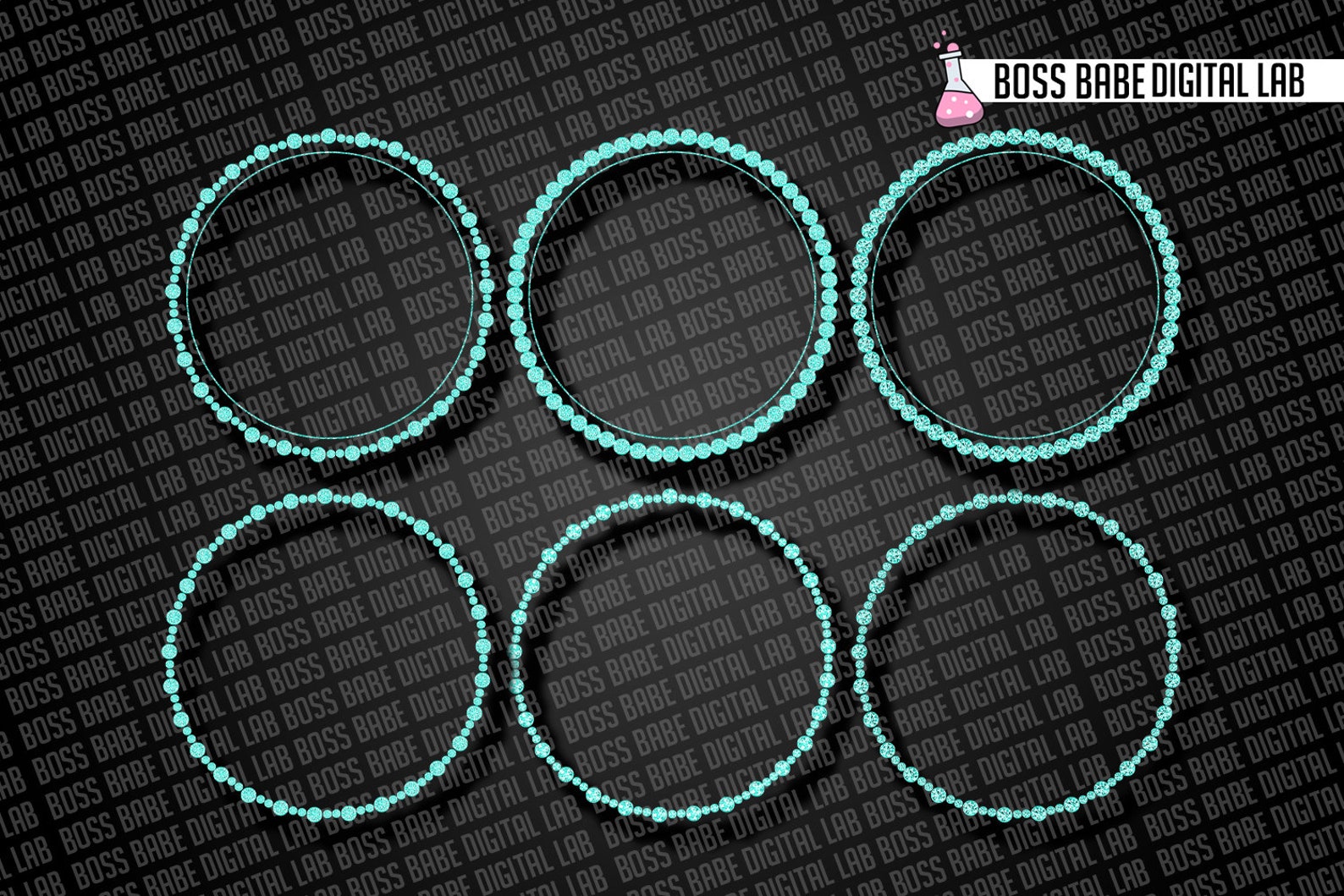 Glam Diamond Circle Frame Clipart Diamond Design Elements - Etsy