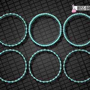 Glam Diamond Circle Frame Clipart, Diamond Design Elements, Diamond ...