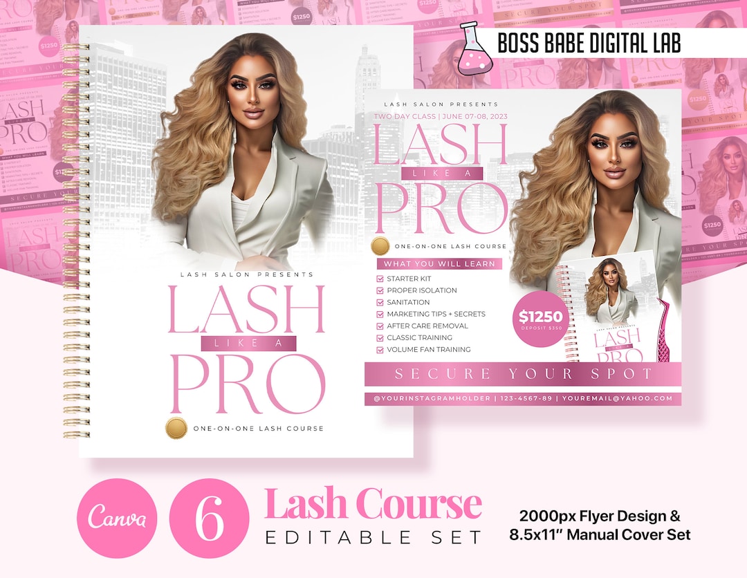 Lash Manual and Class Flyer | Lash Masterclass Flyer | Lash Class Flyer ...