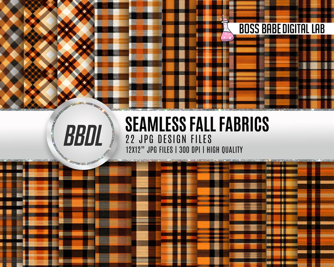 Fall Digital Papers | Fall Plaid Digital Download | Scrapbook Paper ...