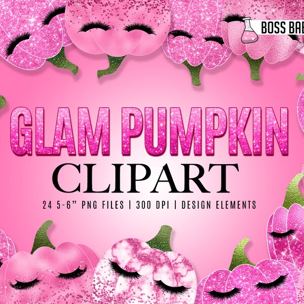 Pink Pumpkin Clipart - Etsy