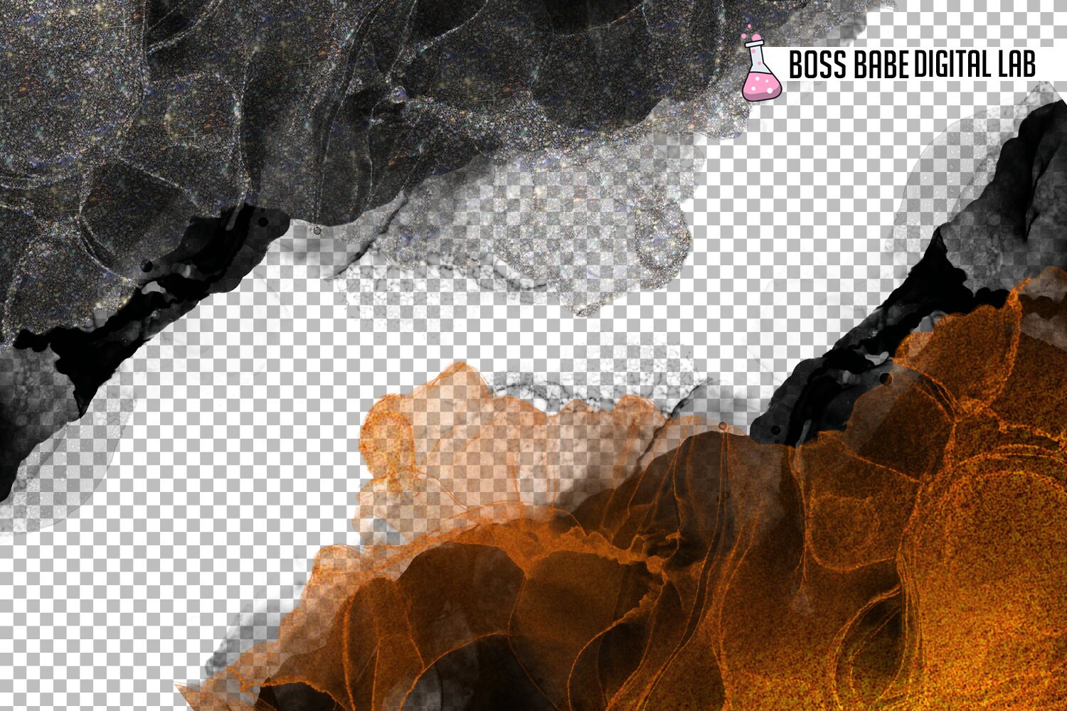 Glam Halloween Spooky Ink Borders Glitter Halloween Borders - Etsy