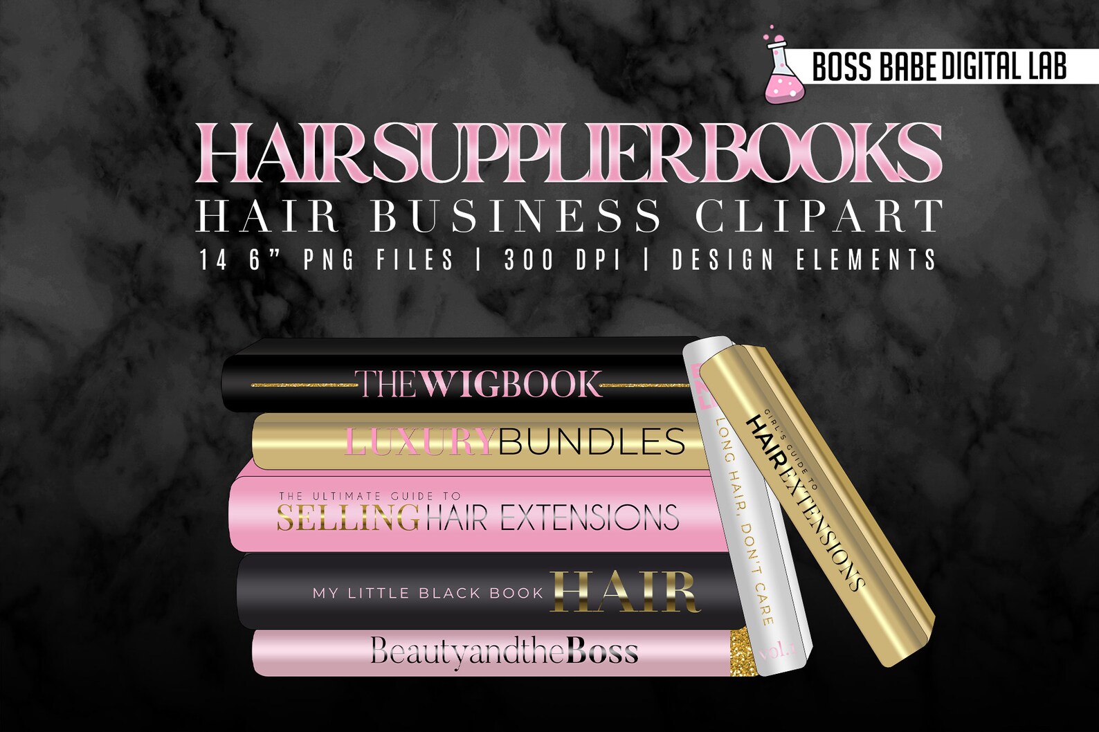 Hair Extension Book Clipart Feminine Hair Book Clipart Pink - Etsy