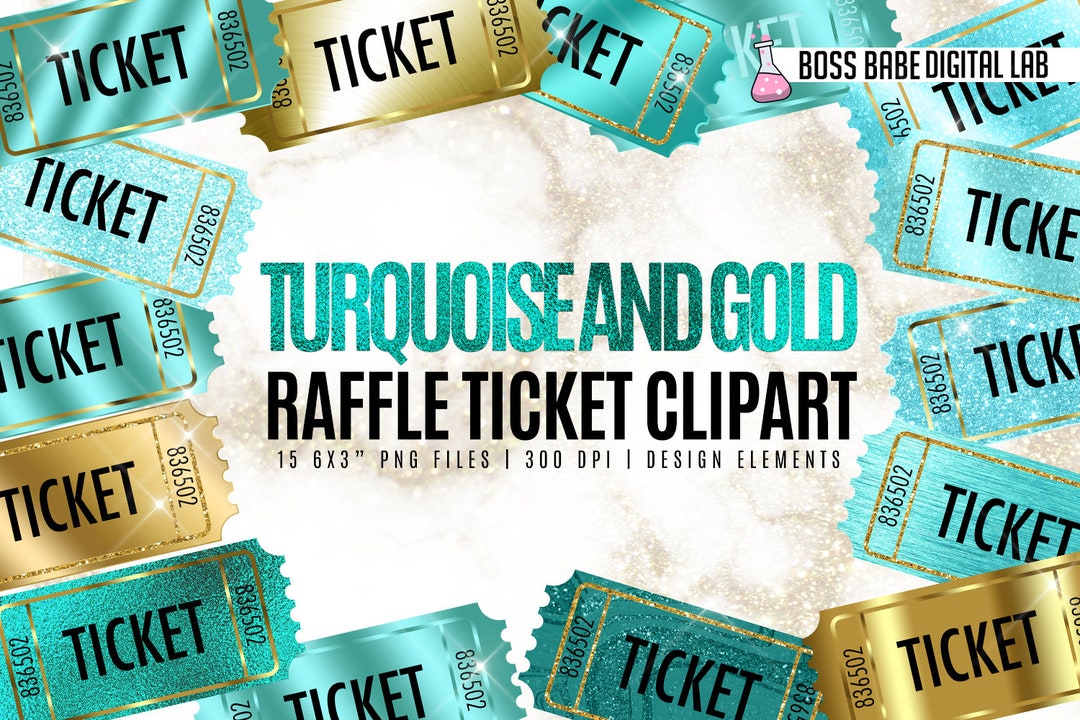 Blue Raffle Ticket Clipart