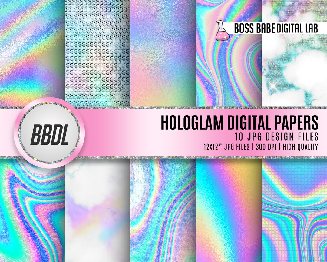 Hologlam Digital Paper, Hologram Glitter Paper, Marble Backgrounds ...