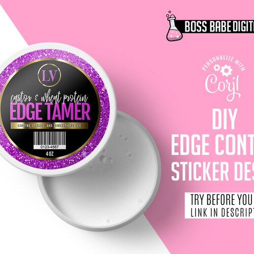 Edge Control Sticker Design Do It Yourself Edge Control - Etsy