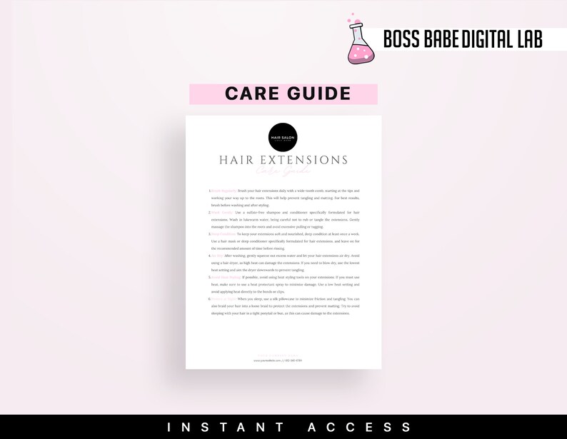 Hair Extension Forms, Editable Hair Consent Templates, Hair Extensions ...