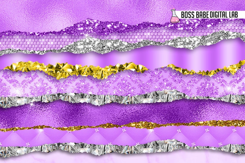 Glam Purple Tears Clipart Glitter Purple Tear Borders - Etsy