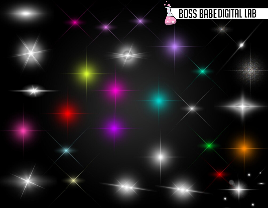 Light Flare Clipart, Light Flare Design Elements, Color Light Flare ...