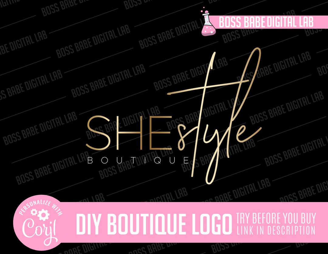 DIY Edit Yourself Boutique Logo Hair Logo Lash Technician Logo Design ...