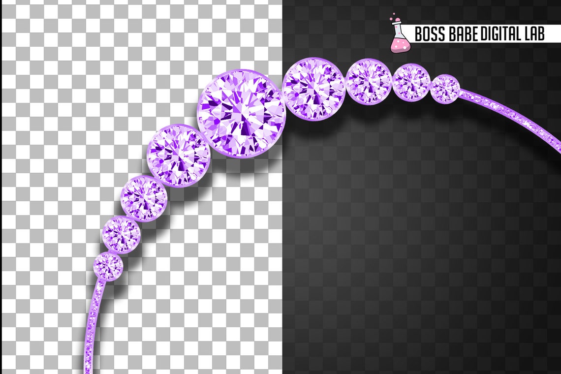 Glam Diamond Circle Frame Clipart, Diamond Design Elements, Diamond ...