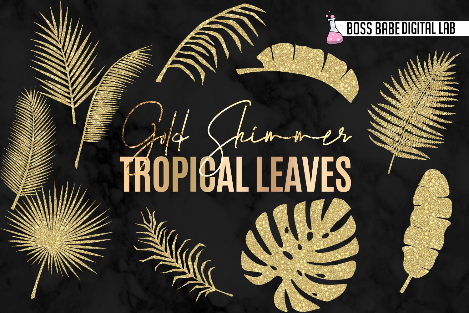 Tropical Leaves Leaf Clipart Tropical Clip Arttropical | Etsy