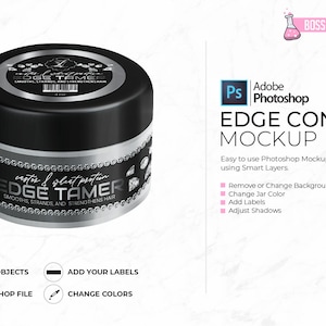 Edge Control Mockup Kit, Edge Control Template, PSD Smart Layers Mockup ...