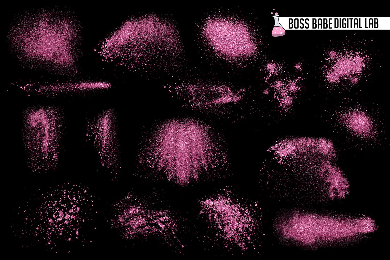 Pink Dust Clipart Pink Dust Design Elements Pink Dust | Etsy