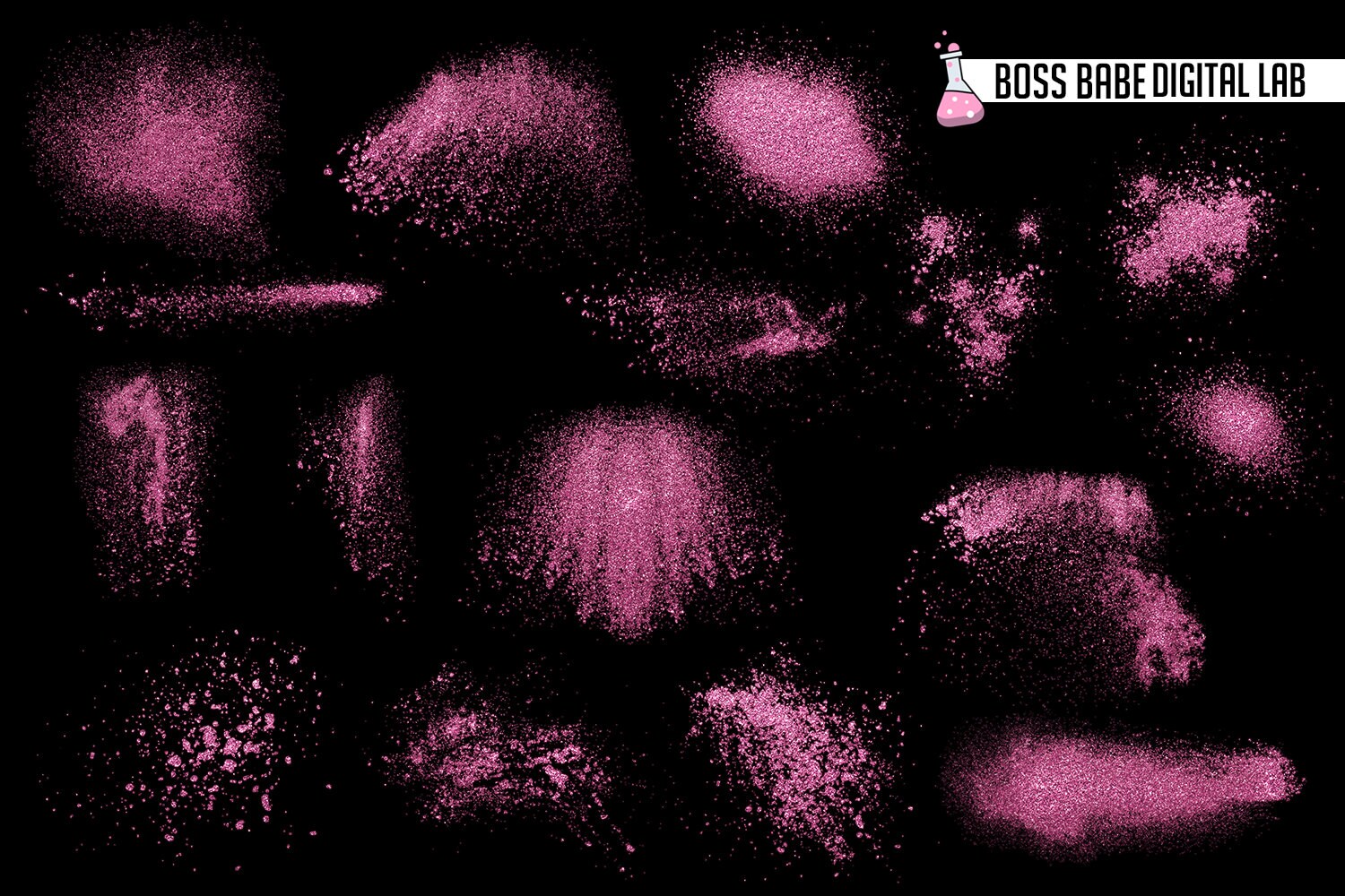 Pink Dust Clipart Pink Dust Design Elements Pink Dust | Etsy