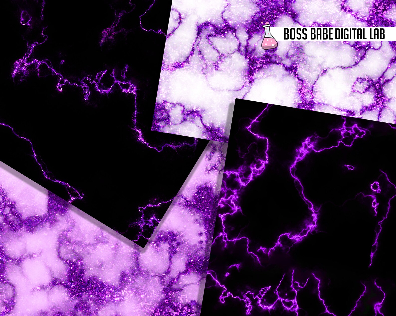 Seamless Purple Glam Marble Digital Paper Purple Marble | Etsy
