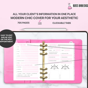 Digital Lash Tech Client Record Book, Easy Client Records Book, Lash ...