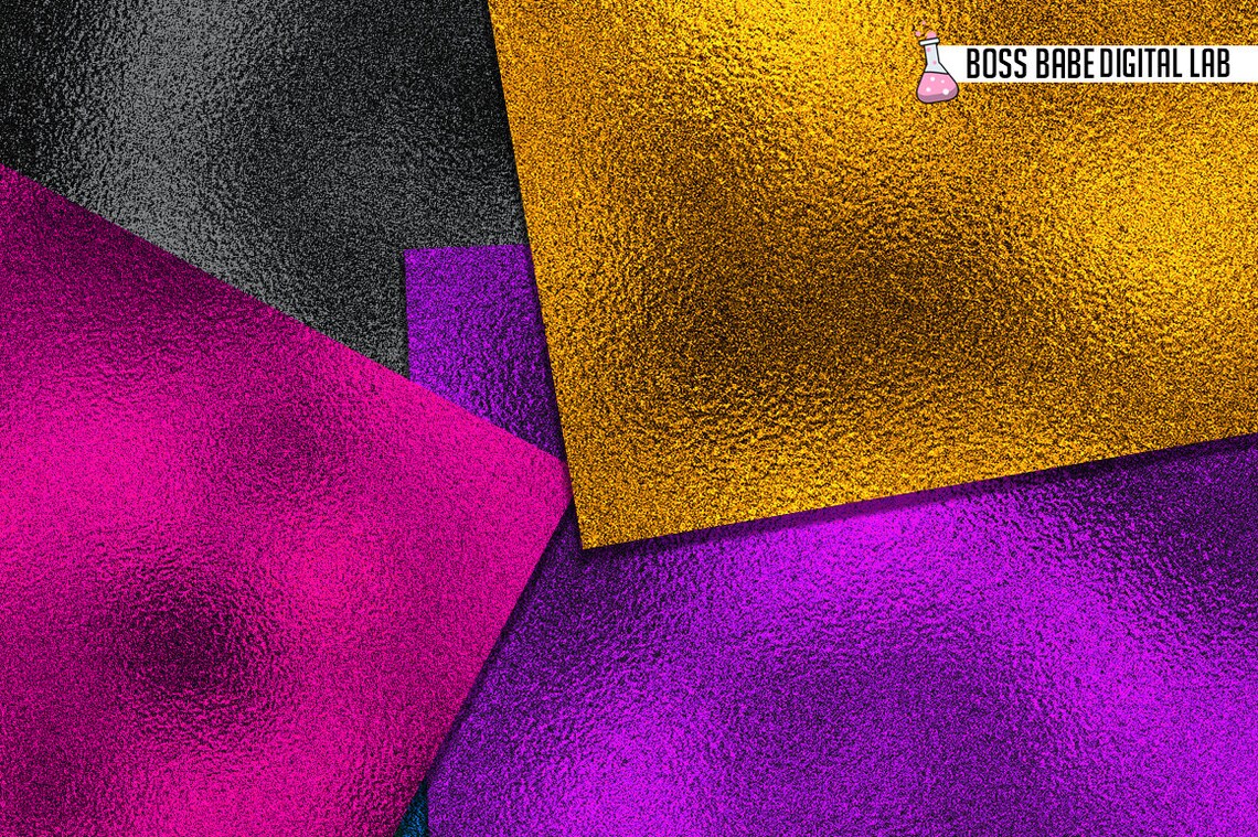 Metallic Foil Textures Foil Digital Paper Silver Foil Gold - Etsy
