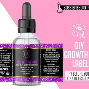 Hair Growth Oil Label Design, Do It Yourself Growth Oil Label Design ...