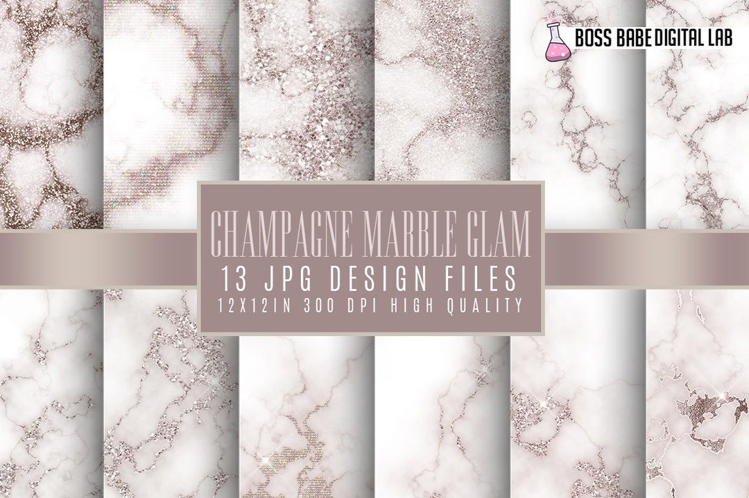 Champagne Glam Marble Digital Paper, Champagne Marble Paper, Marble ...