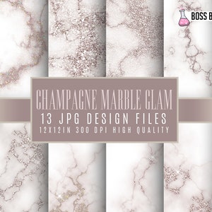 Champagne Glam Marble Digital Paper, Champagne Marble Paper, Marble ...