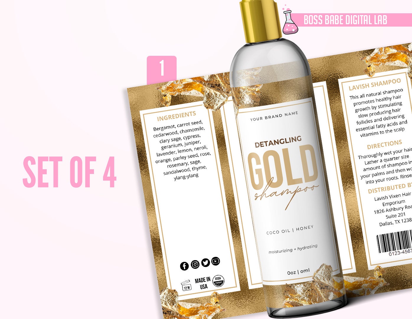 Shampoo Label Design, Do It Yourself Shampoo Label Design, DIY Shampoo ...