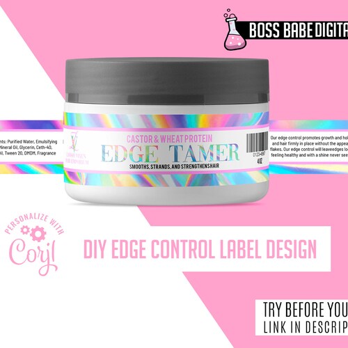 Edge Control Sticker Design Do It Yourself Edge Control - Etsy