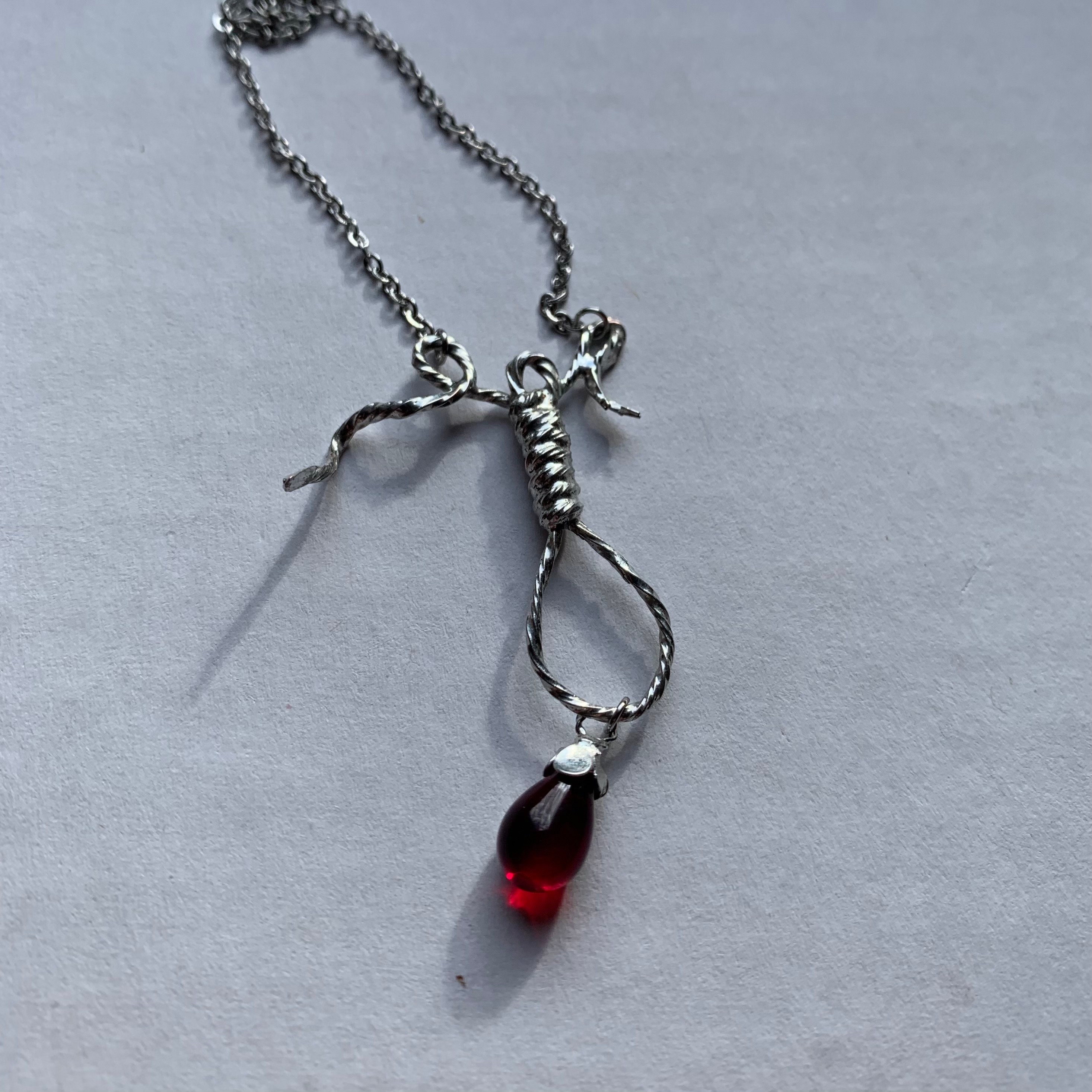 Noose Drop Bead Necklace - Etsy