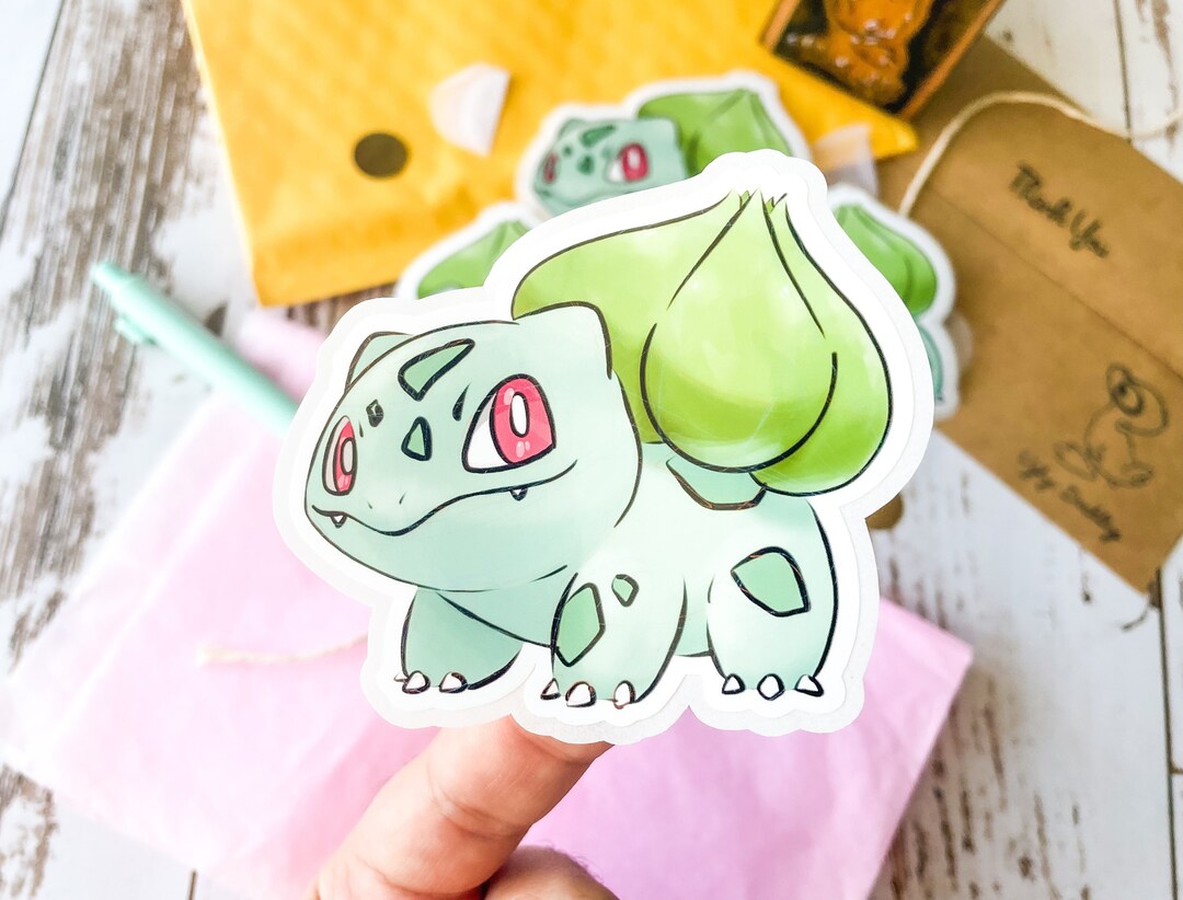 Bulbasaur vinyl sticker custom Cute stickers Laptop decal - Etsy Österreich