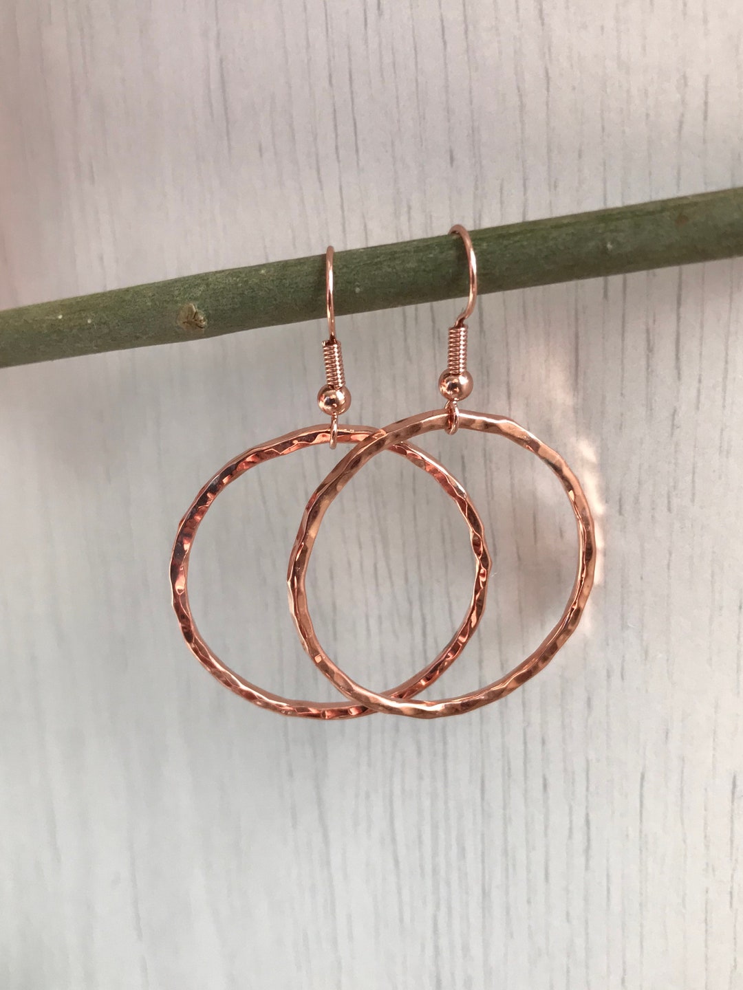 Copper Hoop Earrings 7th Anniversary Gift Hoop Earrings Copper Wedding ...