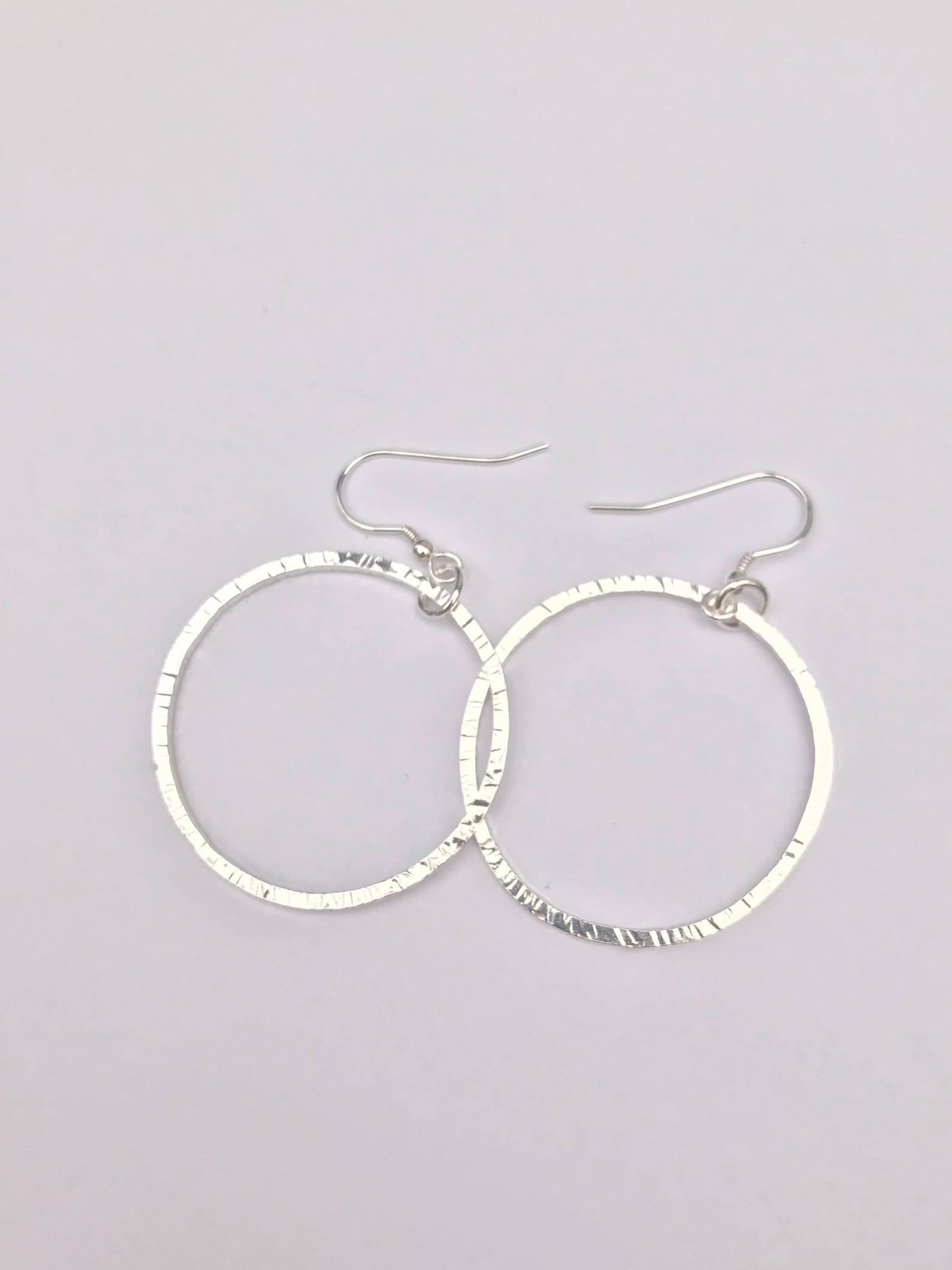 Large Dangle Hoops Earrings Sterling Silver Handmade Earrings | Etsy