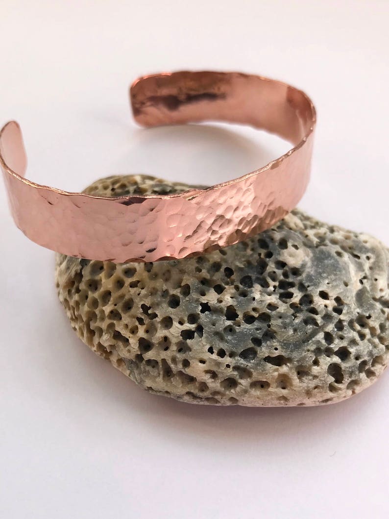 Rustic Copper Cuff Bracelet Hammered Copper Bracelet Cuivre - Etsy