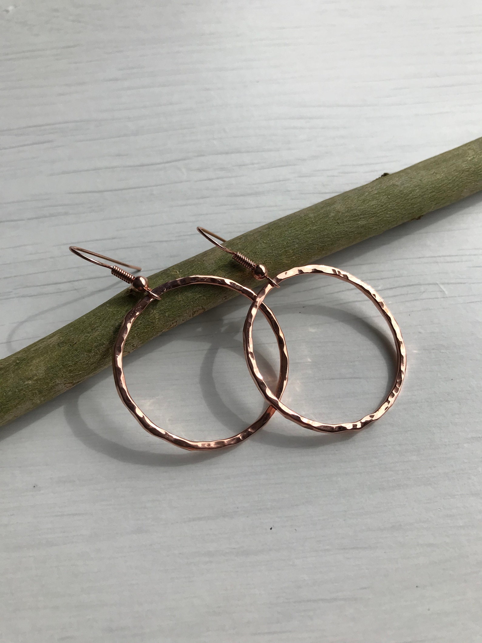 Copper Hoop Earrings 7th Anniversary Gift Hoop Earrings Copper - Etsy