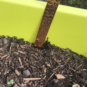 Copper Garden Marker Herb Label Gift for Gardener Plant Tag Rustic ...