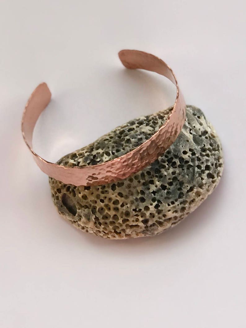 Rustic Copper Cuff Bracelet Hammered Copper Bracelet Cuivre | Etsy