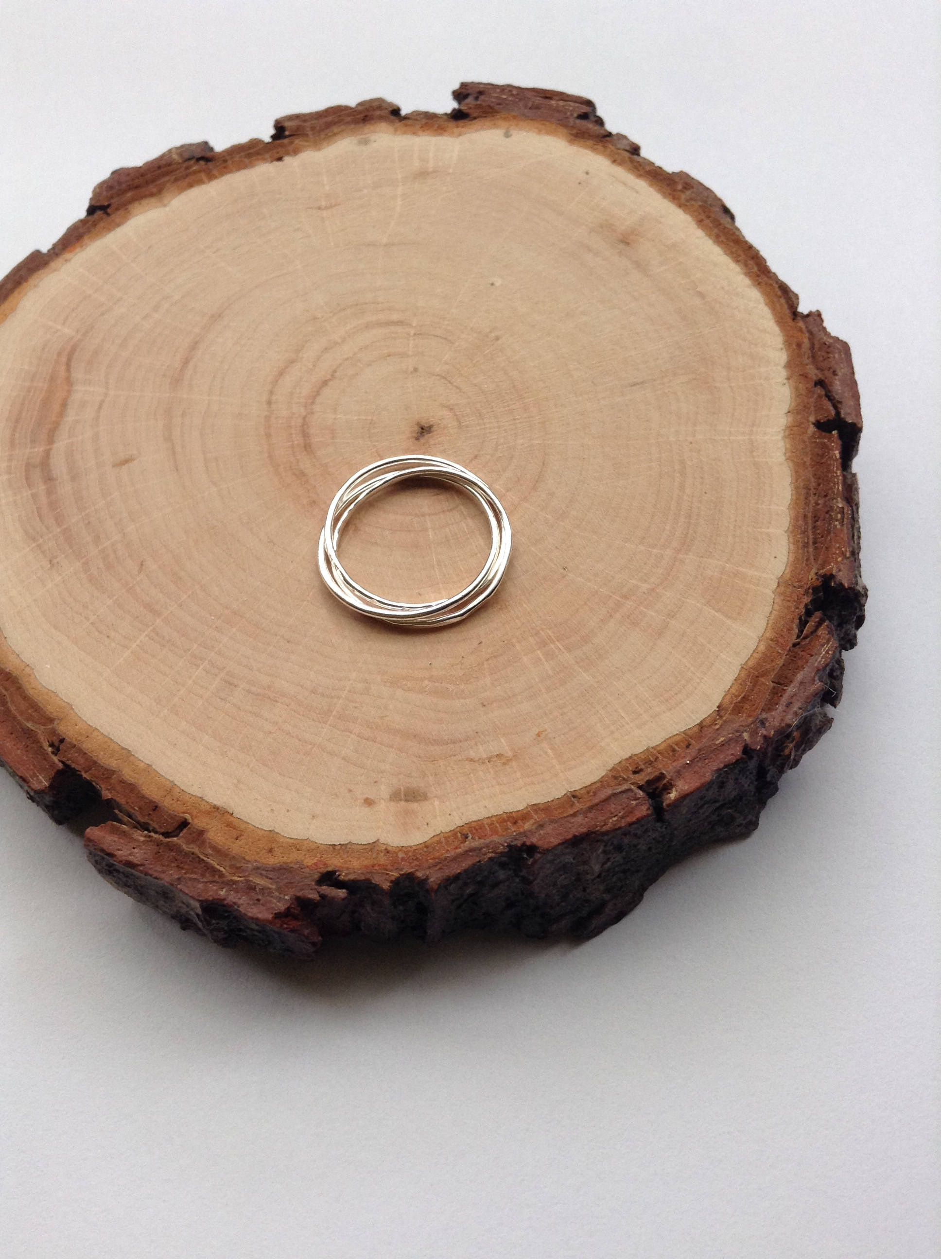 Three Rolling Rings Ring Interconnected Rings Russian Band Hammered ...