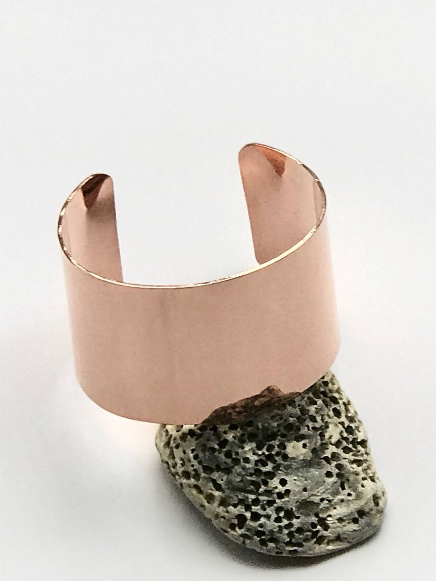 Wide Copper Cuff Bracelet Hand Forged Polished Copper Bracelet - Etsy