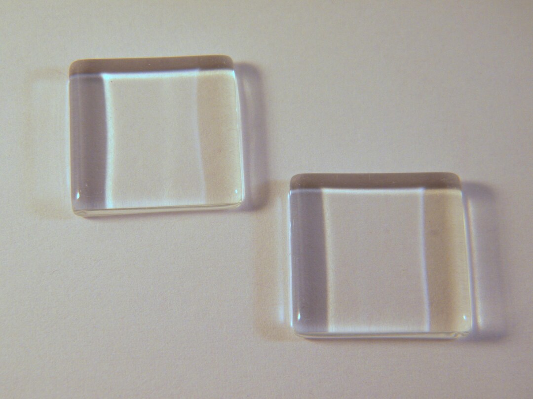 5 Transparent Square Glass Cabochon 20 Mm Cabochon Flat Glass Q302-1 - Etsy