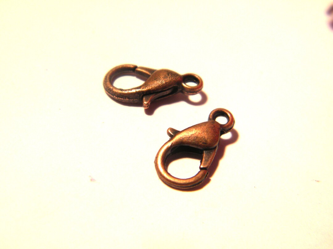 30 Copper Clasps, Carabiner Clasp, Lobster Clasp 12 Mm, Red Copper ...